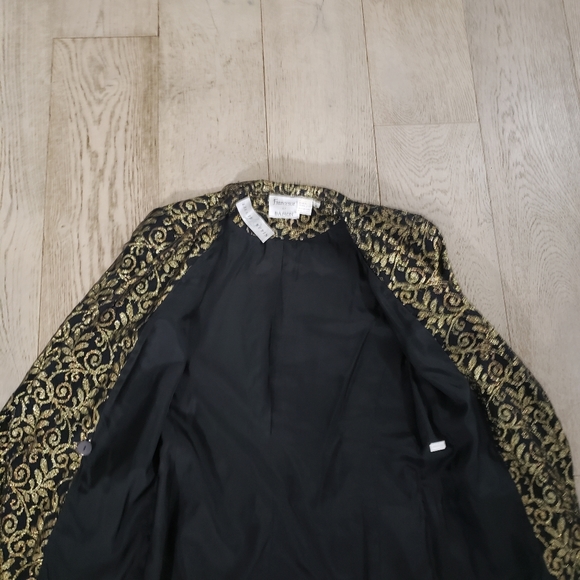 Francesca of damon | Jackets & Coats | Francesca Of Damon Gold Metallic ...